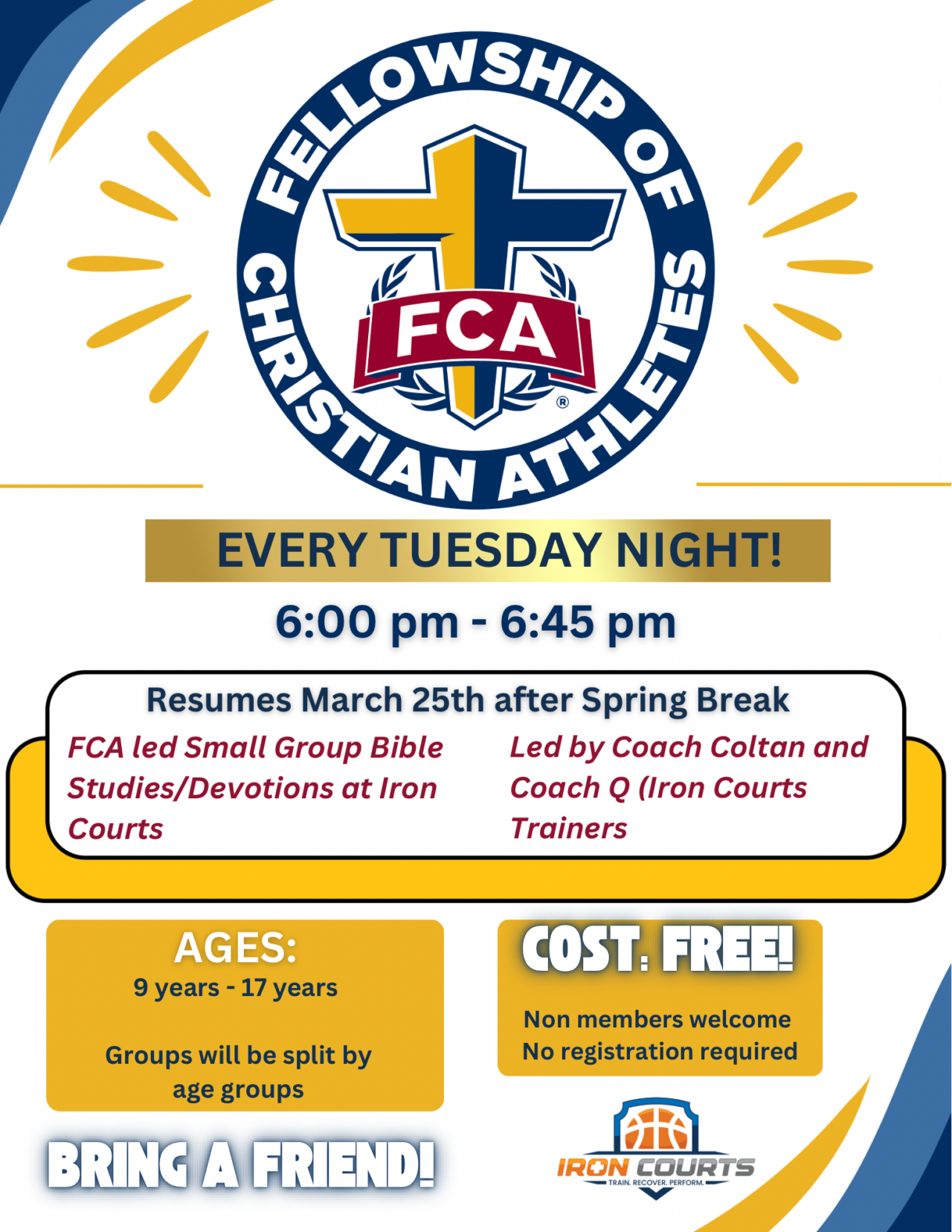 Fellowship of Christian Athletes | Iron Courts